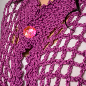 Handmade | Tops | Cape Shawl Stole Shawl Hot Orchid Plum Color | Poshmark